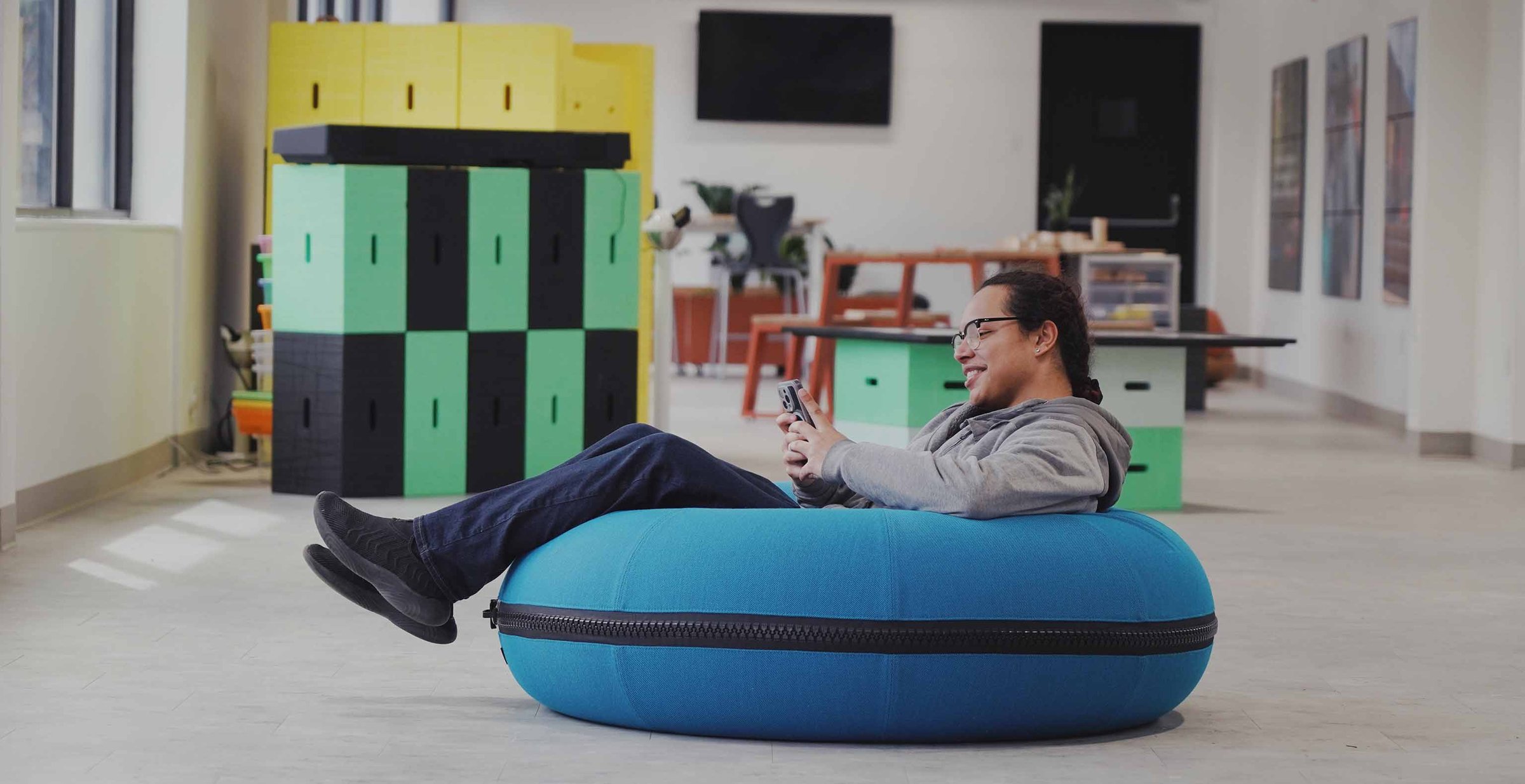Giant Donut | Comfy Donut Seat With Changable Cover | Muzo