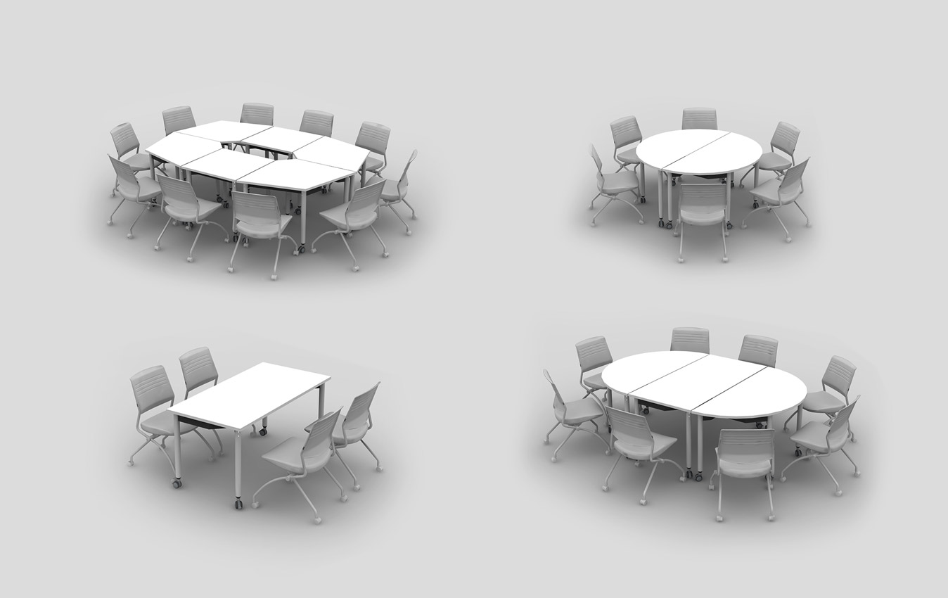 Kite® | Folding Office Tables, Easy To Move, Nest & Store | Muzo