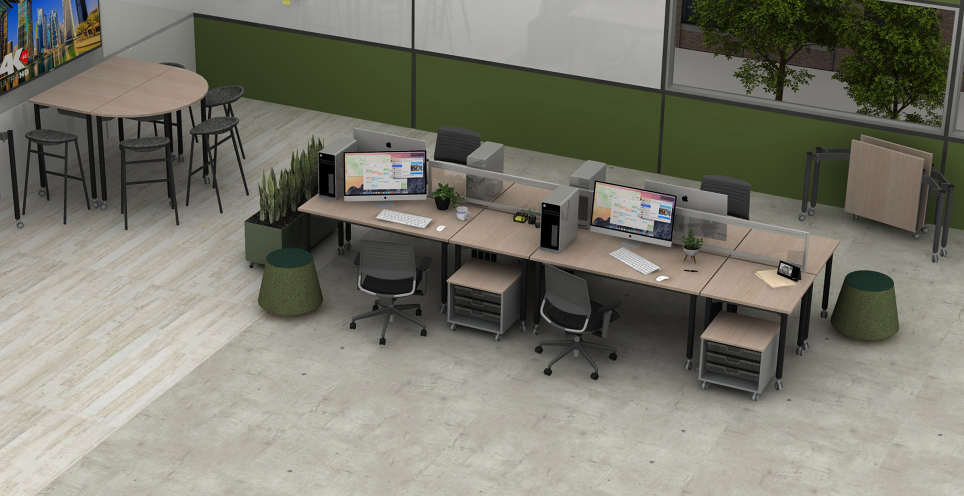 Kite® | Folding Office Tables, Easy To Move, Nest & Store | Muzo