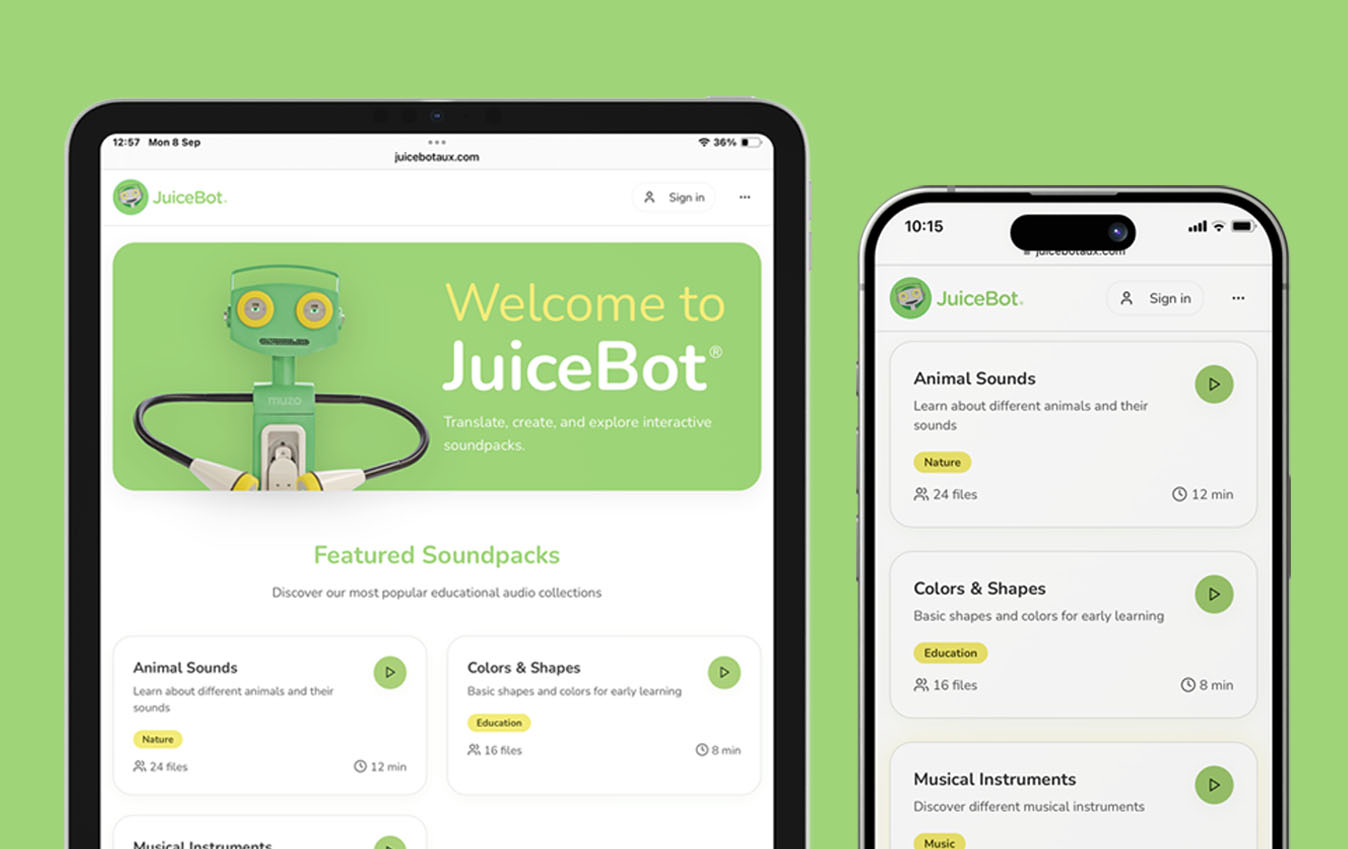 Juice Bot® | Standing Charging Station With USB & USB-C | Muzo